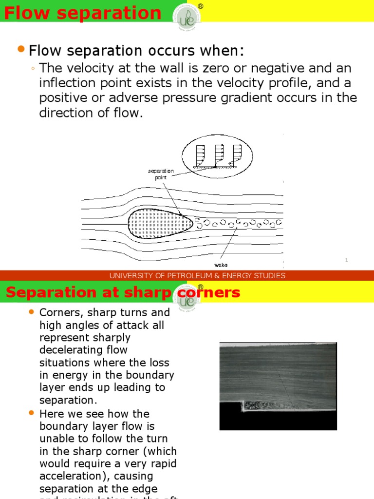 Flow Separation | PDF | Boundary Layer | Fluid Dynamics