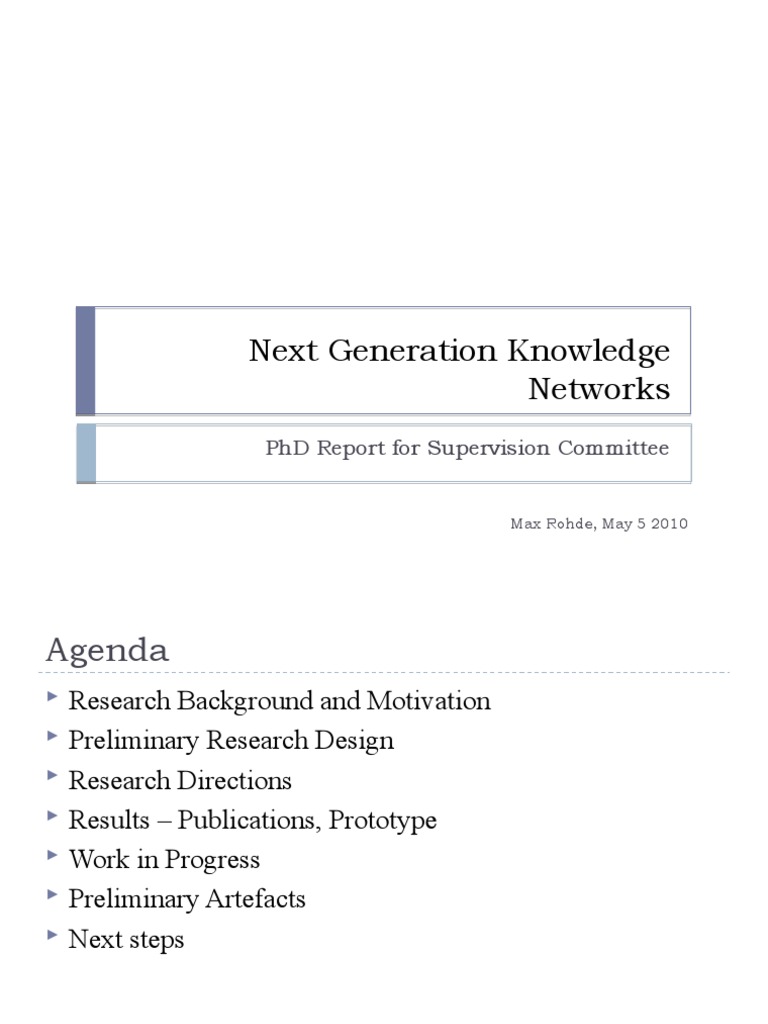 PHD Progress Presentation | PDF | Knowledge Management | Information