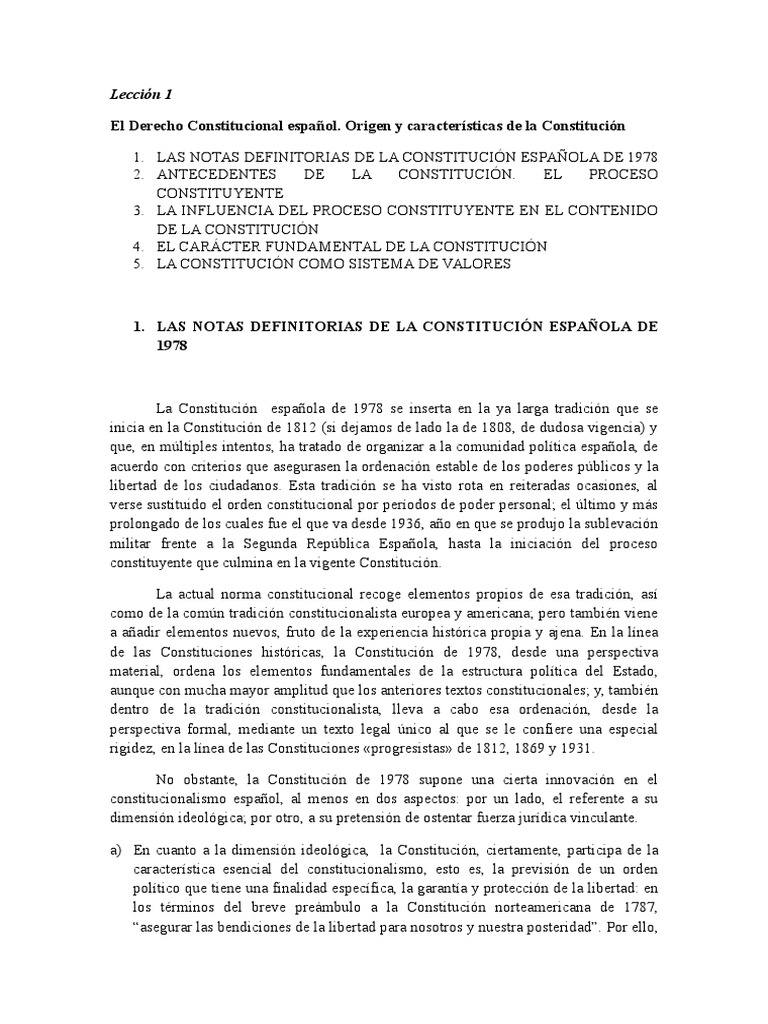 El Derecho Constitucional Español | PDF | Constitución | Ley constitucional