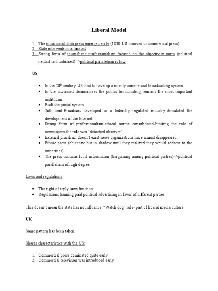 Liberal Model | PDF