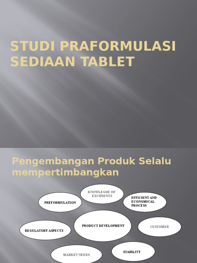 PREFORMULASI TABLET | PDF