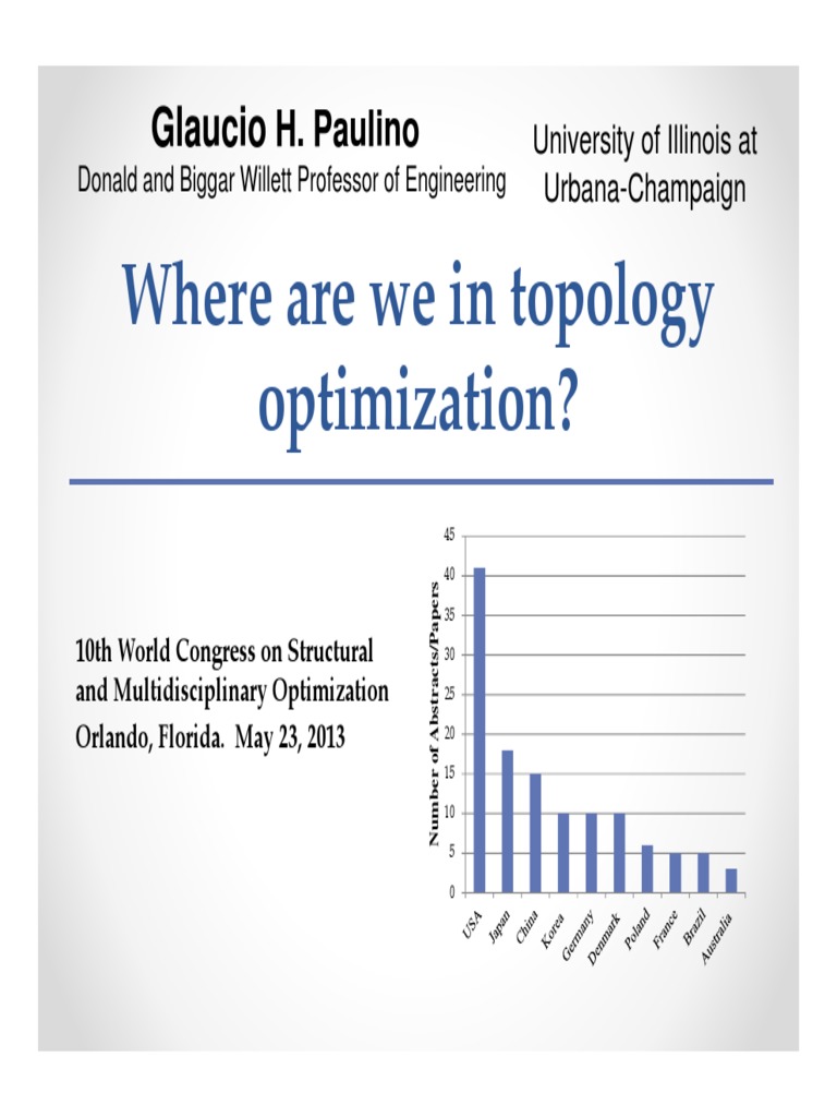 Where Are We In Topology Optimization Pdf Mathematical Optimization Finite Element Method