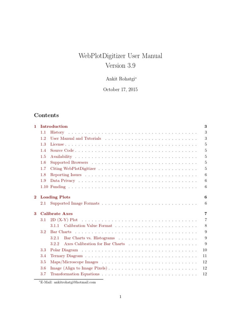 User Manual of Web Plot Digitizer | PDF | Google Chrome | Web Browser
