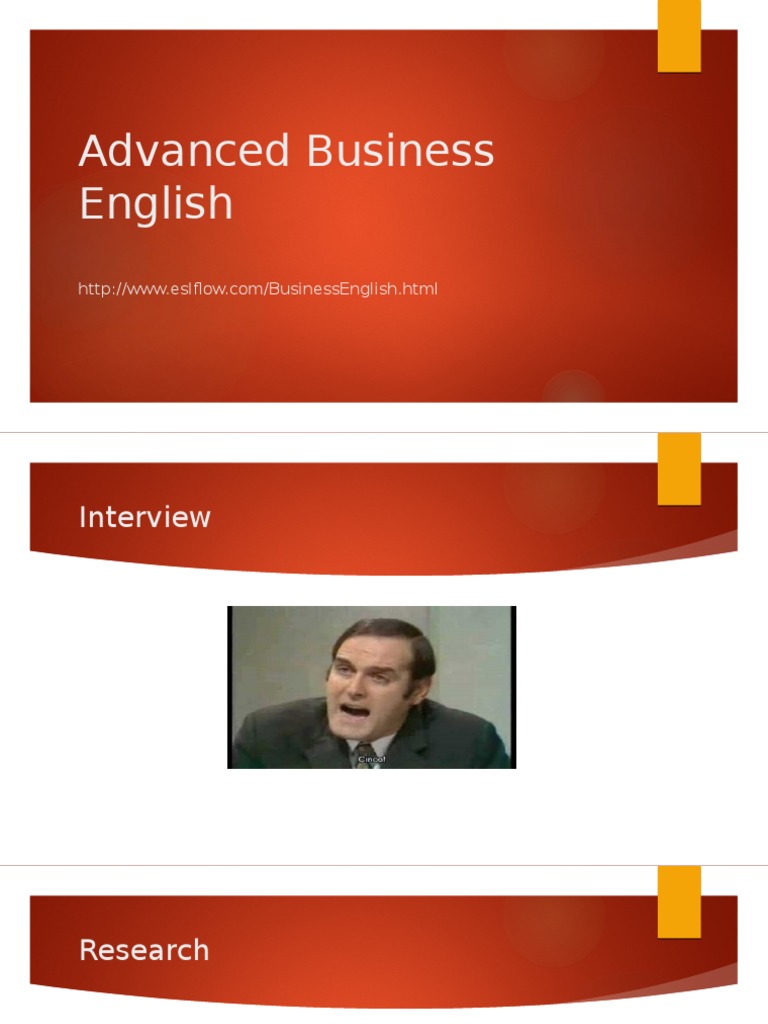 Advanced Business English | PDF