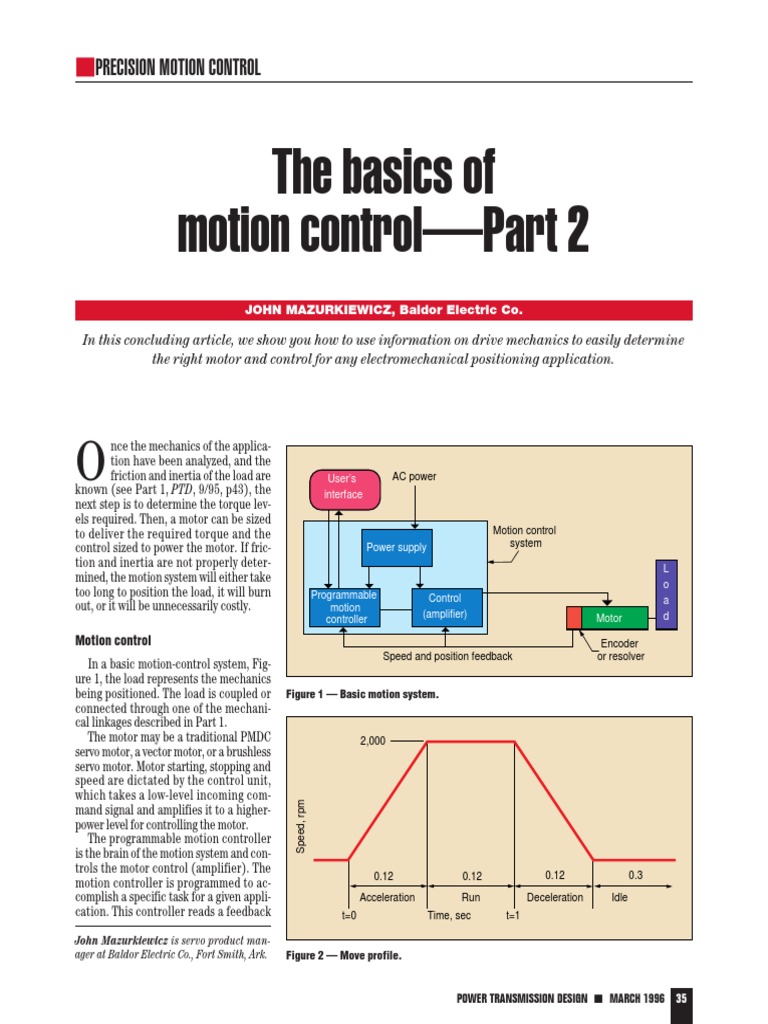 The Basic Motion Control | PDF | Servomechanism | Power (Physics)
