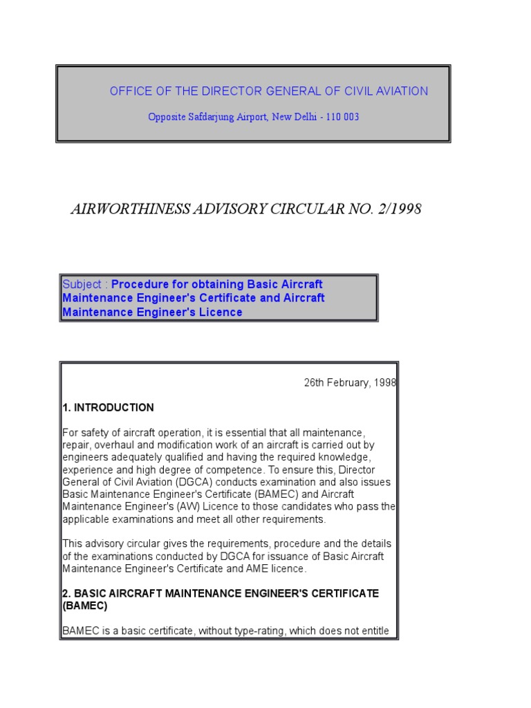 Circular | PDF | Aircraft | Test (Assessment)