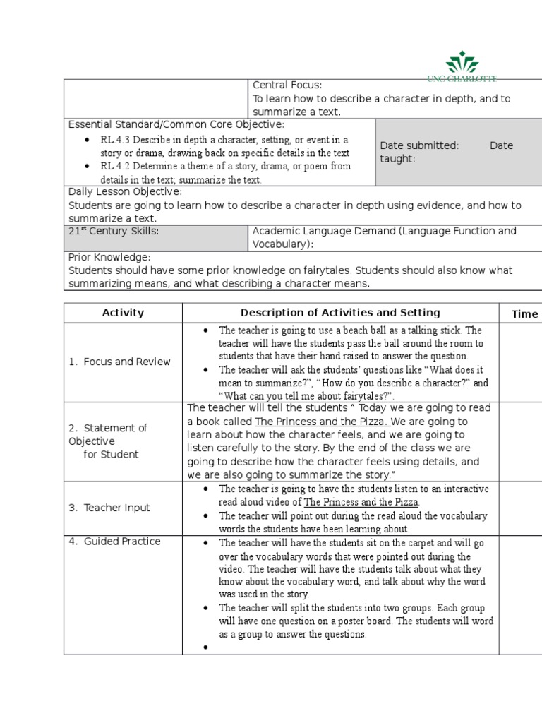 Princess and The Pizza Lesson 2 | PDF | Vocabulary | Common Core State ...