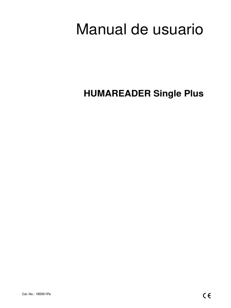 Humareader Single Plus | PDF | Laboratorios | Fusible (Eléctrico)