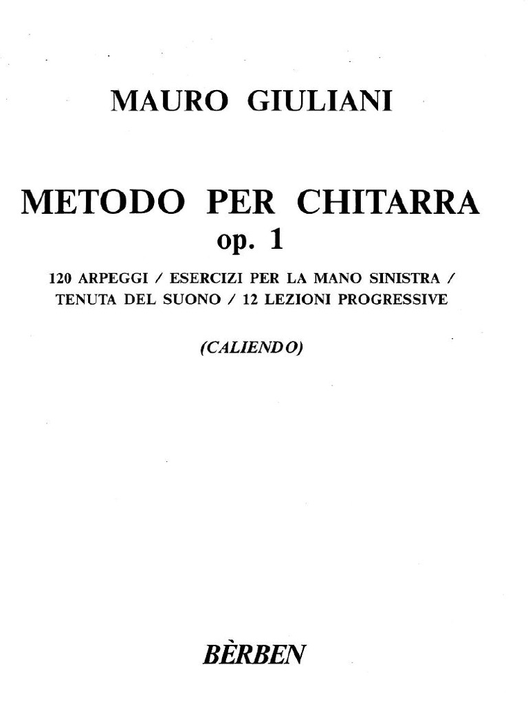 Mauro Giuliani 120 Arpegios | PDF