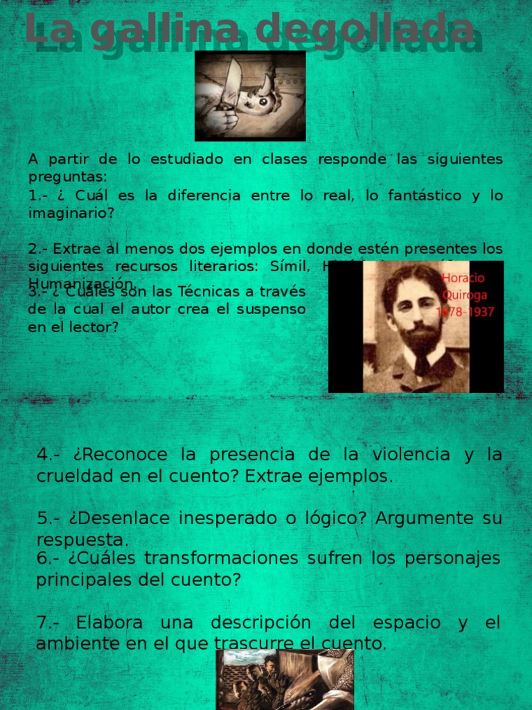 Análisis literario de "La gallina degollada" | PDF