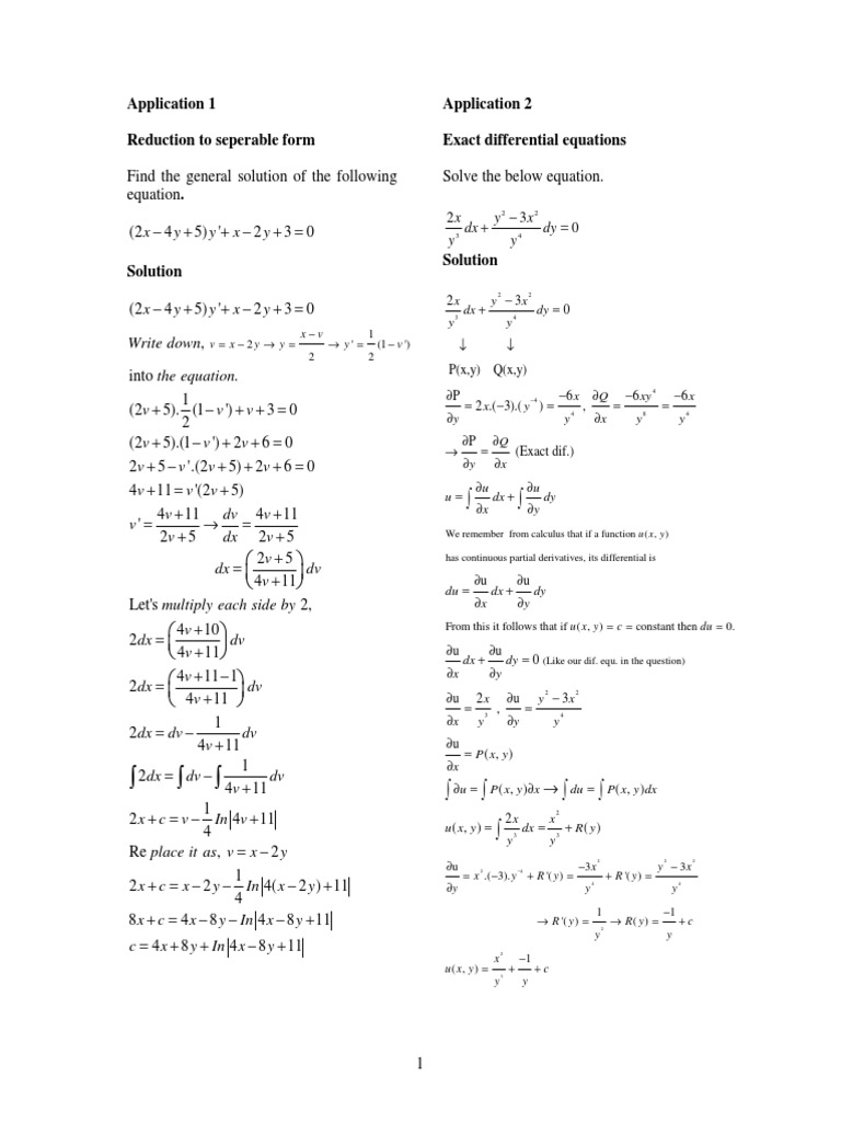 Advanced Differential Equations | PDF
