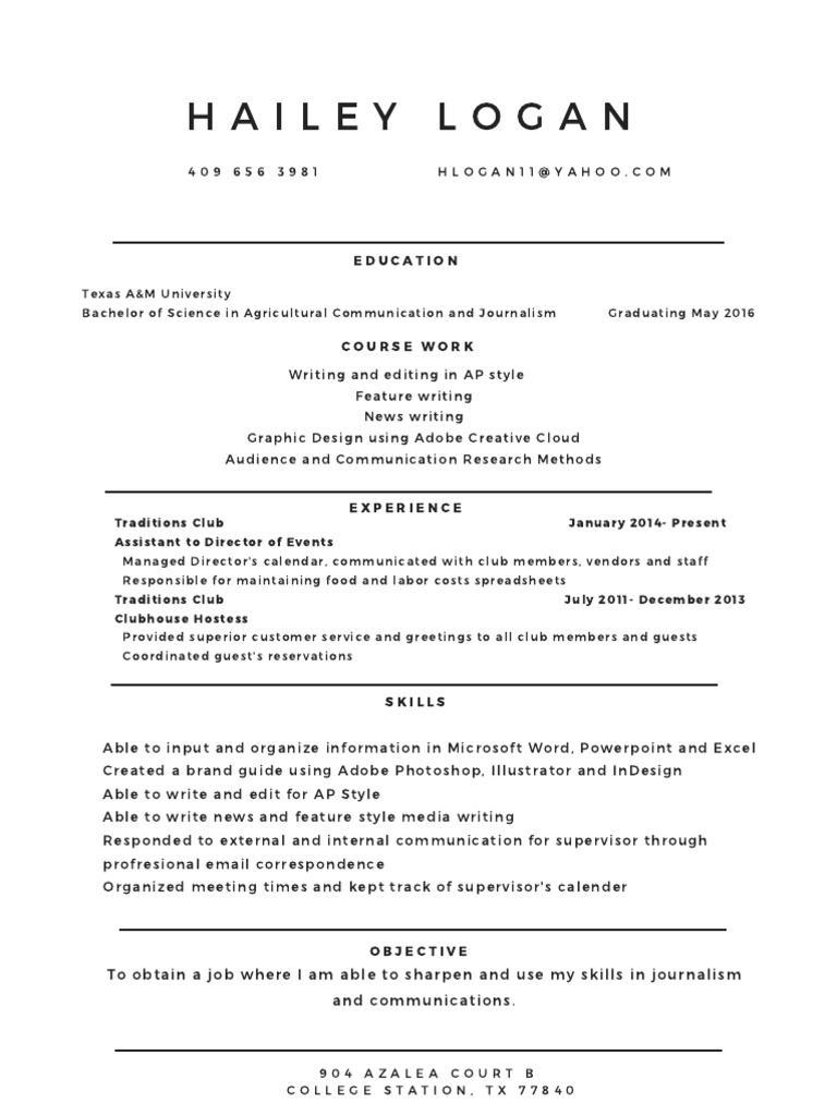 Hailey Logan Resume 2016 | PDF