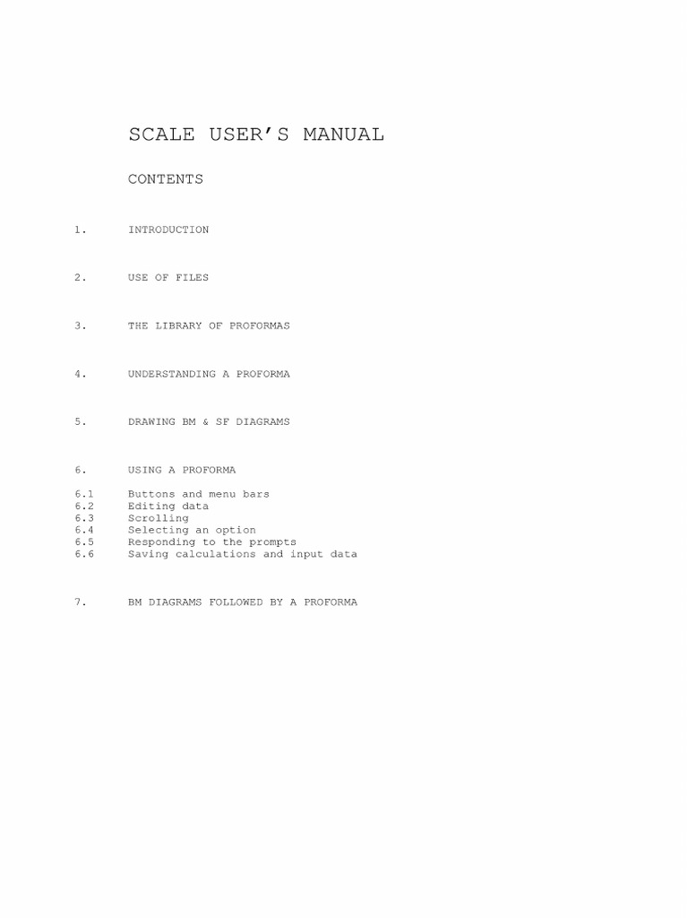 Scale User Manual | PDF