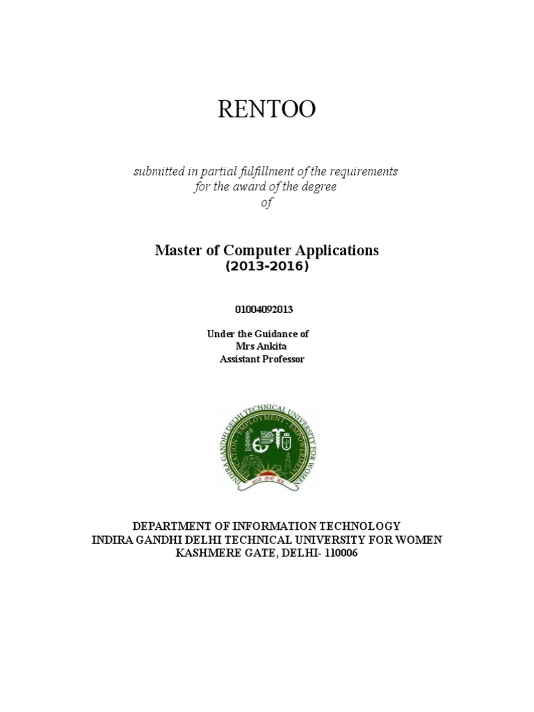 Rentoo: Master of Computer Applications | PDF | Academic Degree | Cognition