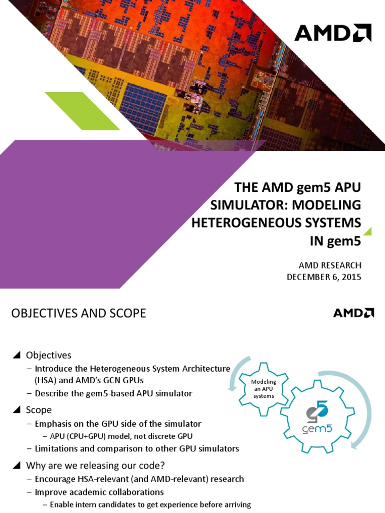 AMD Gem5 APU Simulator Micro 2015 Final PDF | PDF | Instruction Set | Graphics Processing Unit
