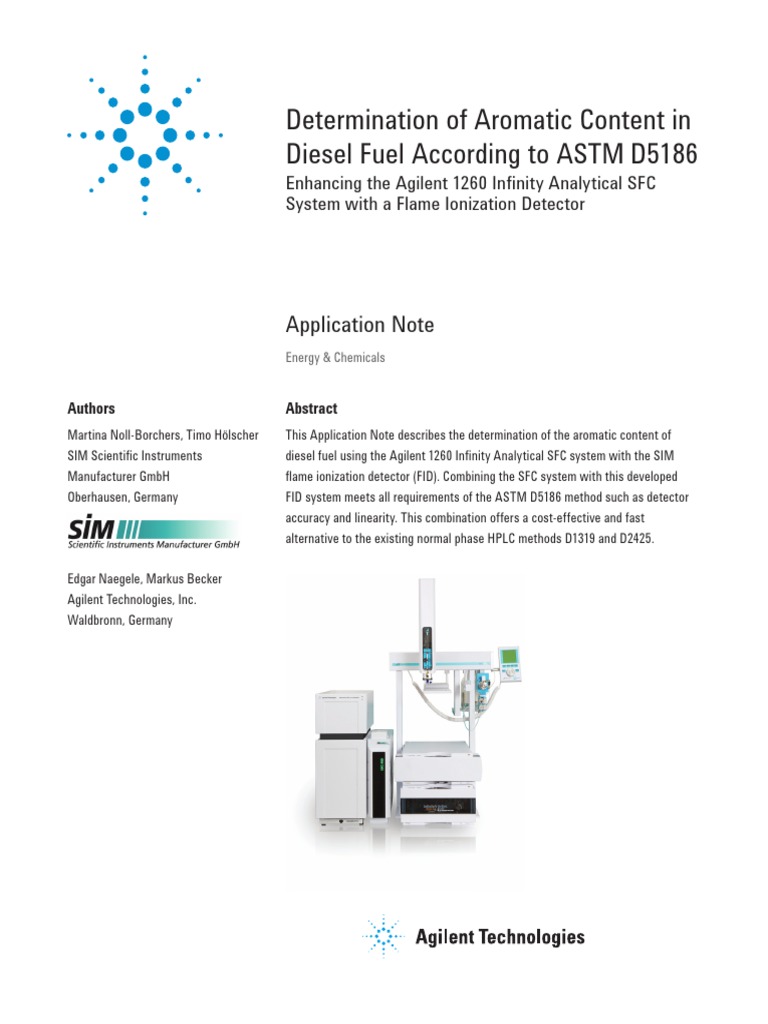 Determinacion de Aromaticos ASTM D5186 | PDF | Diesel Fuel | Chromatography