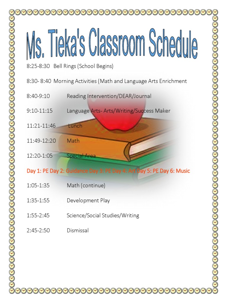 Art Class Schedule Overview | PDF | Art