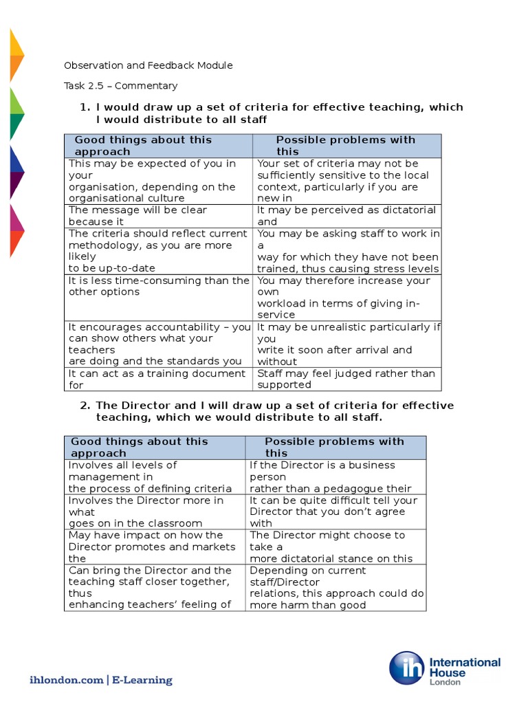 Drawing Up Criteria - Commentary | PDF | Teaching | Cognition