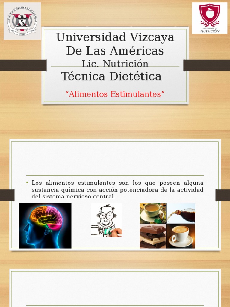 Alimentos Estimulantes | PDF | Cafeína | Estimulante