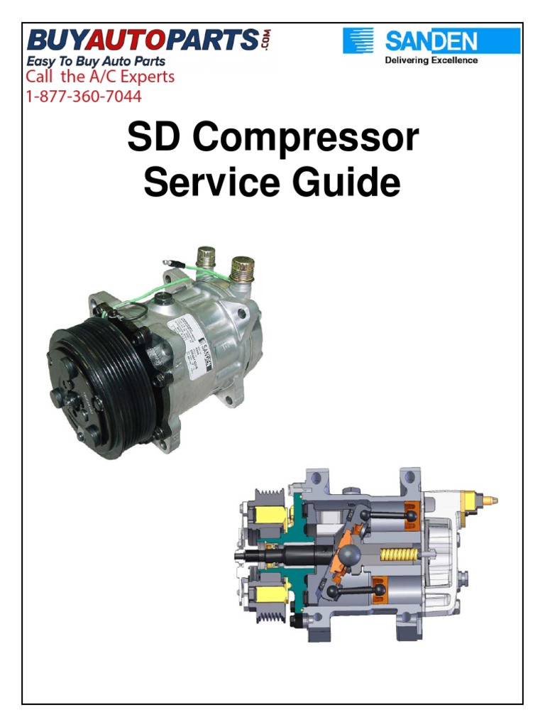 Sanden Compressor Service Guide | PDF | Air Conditioning | Gas Compressor