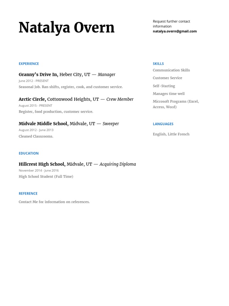 Natalya Overn's Work Experience & Skills | PDF | Career & Growth | Business