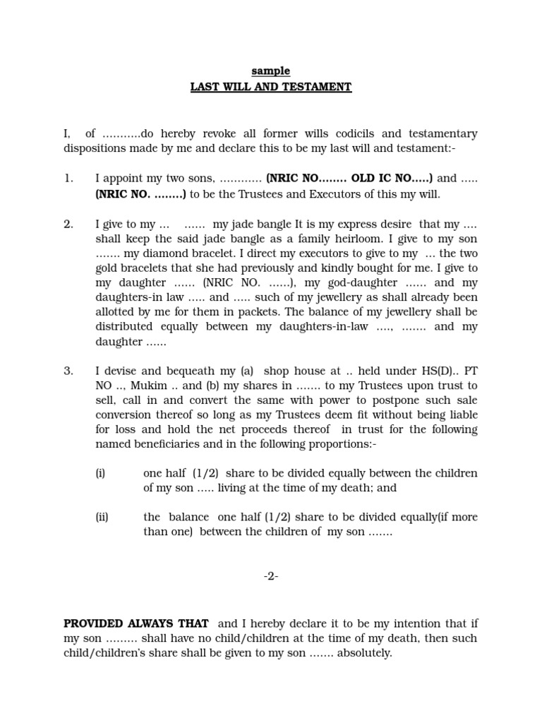 Will | PDF | Trust Law | Will And Testament