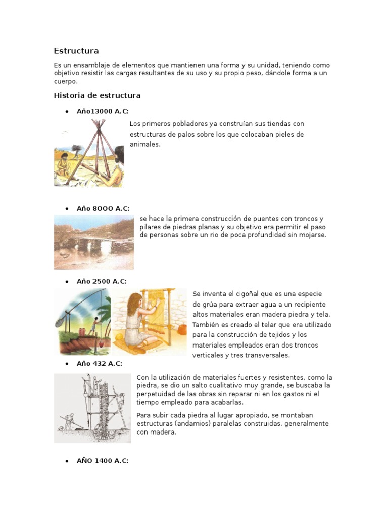 Historia, Tipos y Caracteristicas de La Estructura | Descargar gratis ...