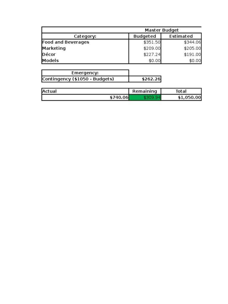 Masterbudget Pdf
