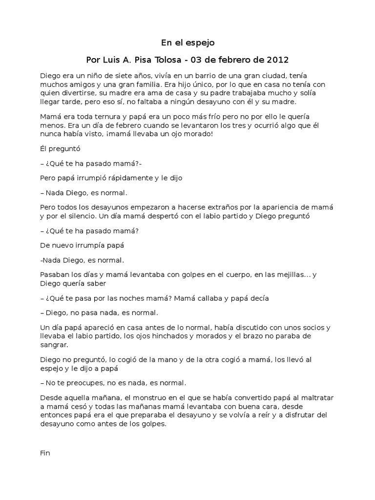 Cuento Sobre La Violencia. | PDF