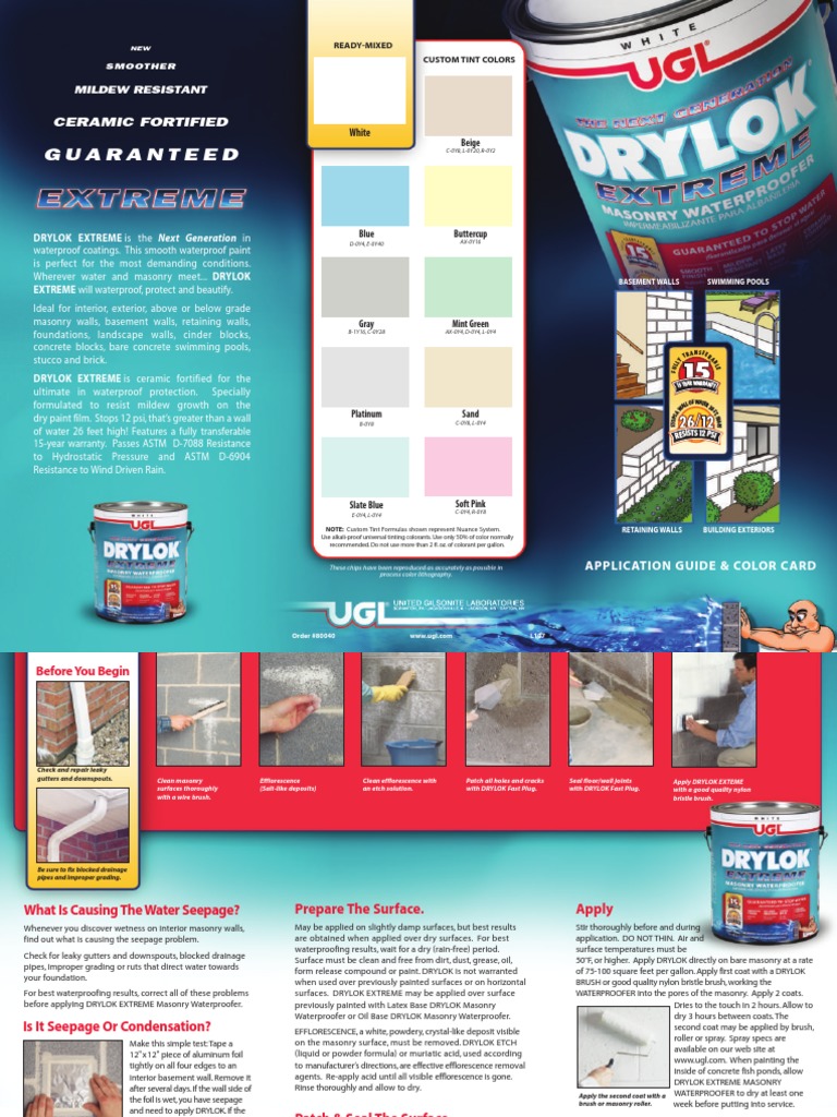 Drylok Extreme | PDF | Masonry | Paint