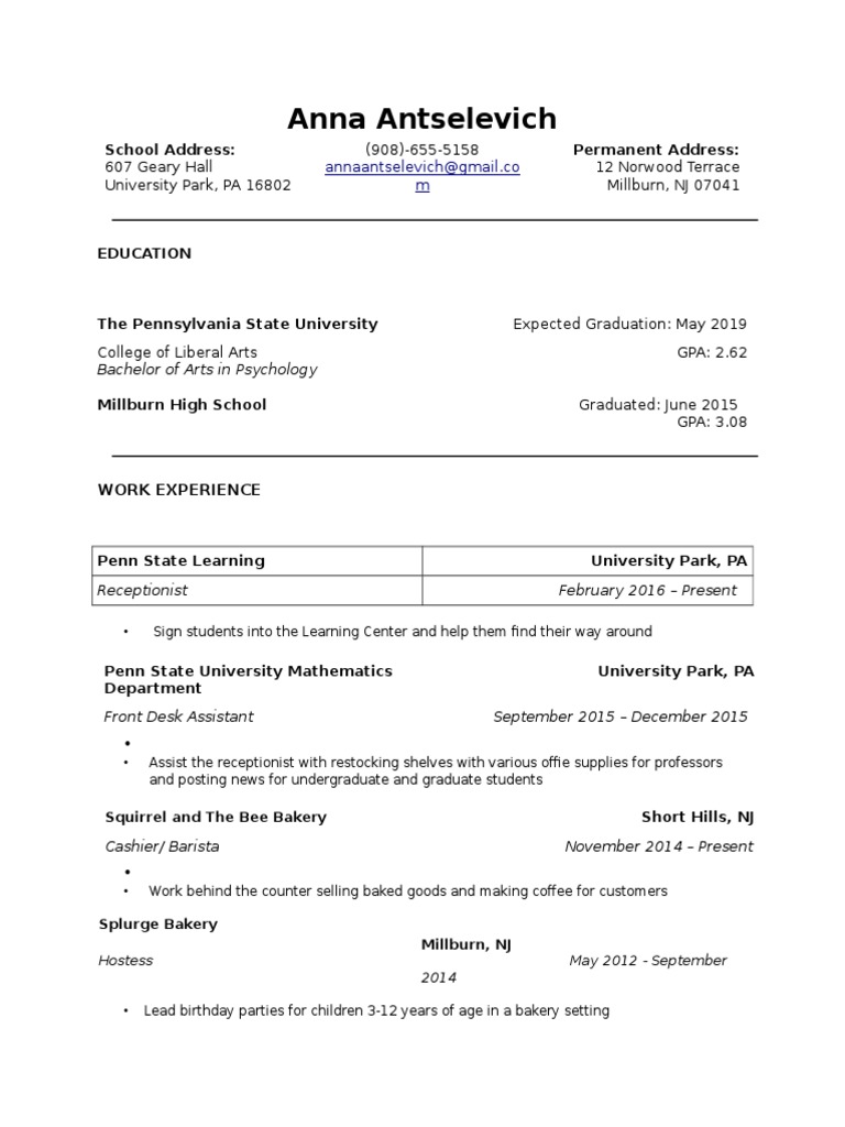 Anna Antslevich Resume | PDF