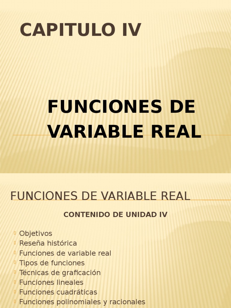 Funciones de Variable Real | PDF | Función (Matemáticas) | Línea (geometría)