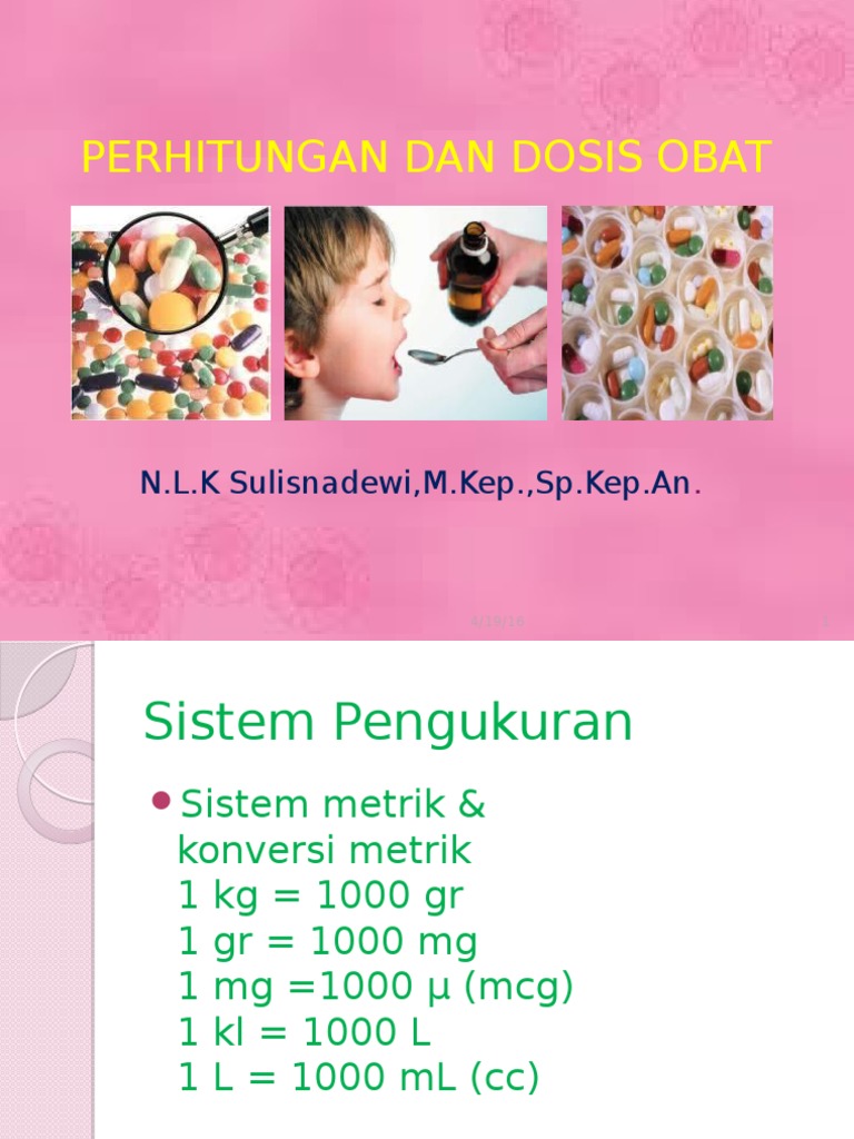 Perhitungan Dan Dosis Obat | PDF