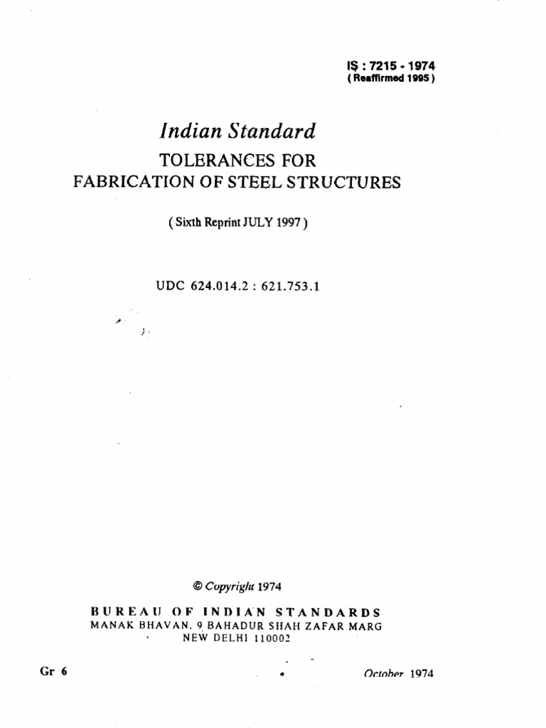 Is 7215 | PDF | Engineering Tolerance | Rivet