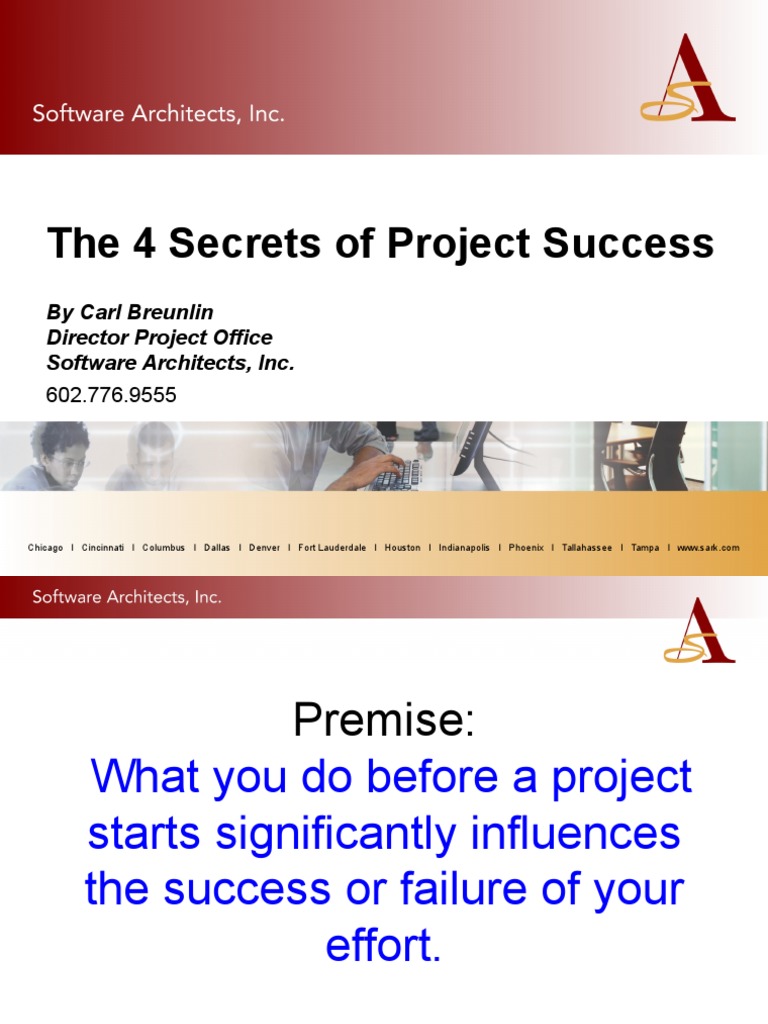 Four Secrets Project Success | PDF | Application Software | Business