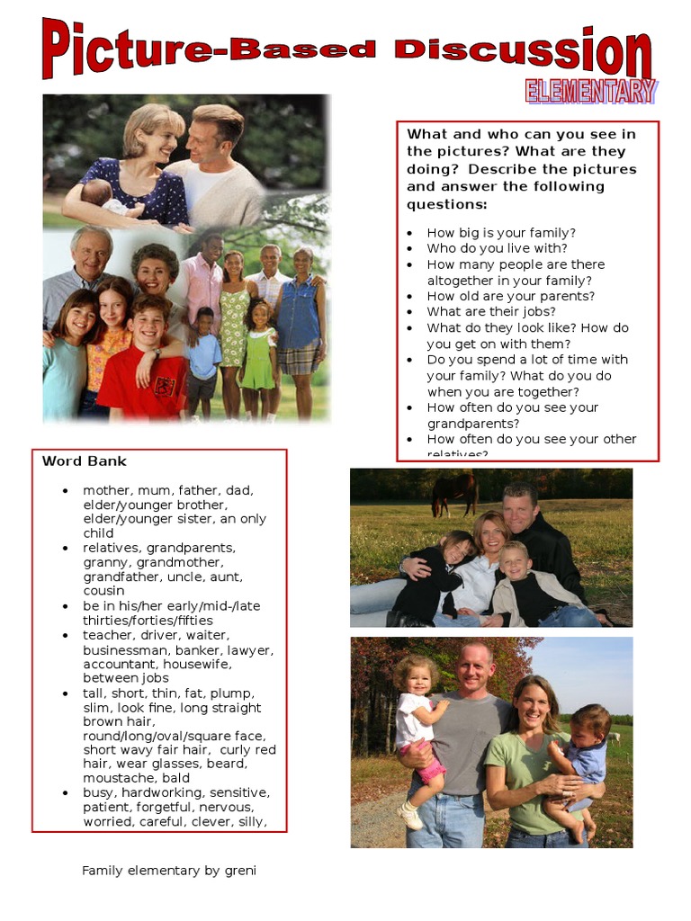 Describing Your Family Picture | PDF | Career & Growth | Wellness