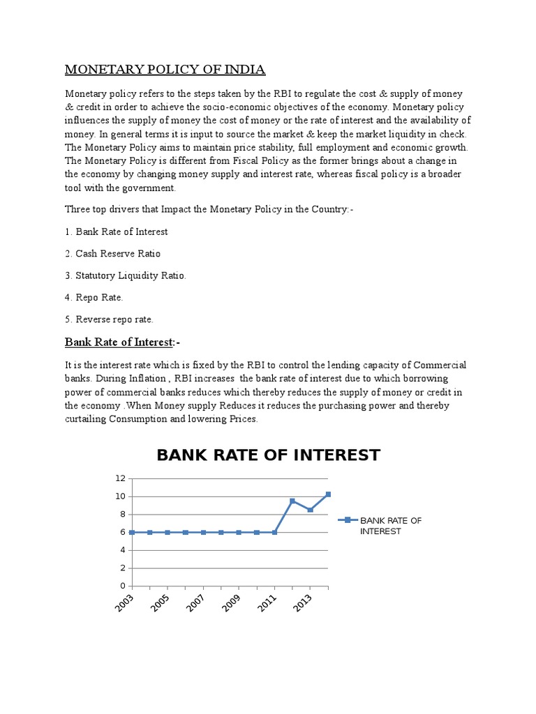 Monetary Policy of India | PDF | Fiscal Policy | Monetary Policy
