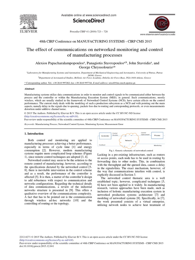 Jurnal Proses Manufaktur | PDF | Control Theory | Computer Network