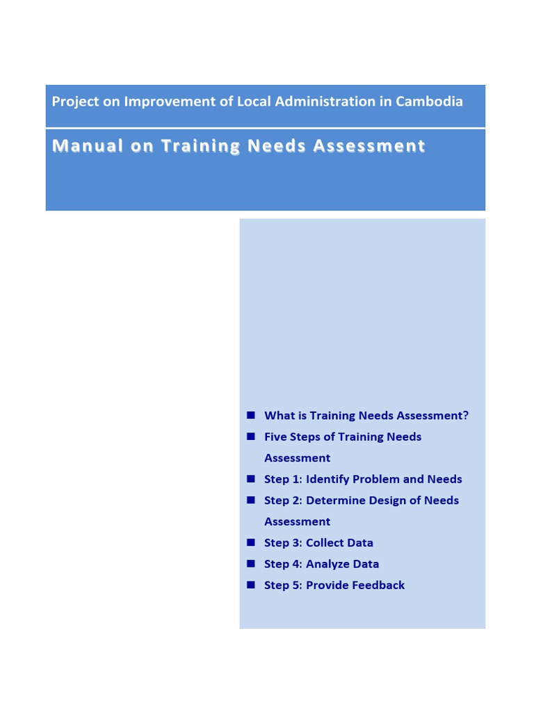 3 Tna 01 PDF | PDF | Needs Assessment | Survey Methodology