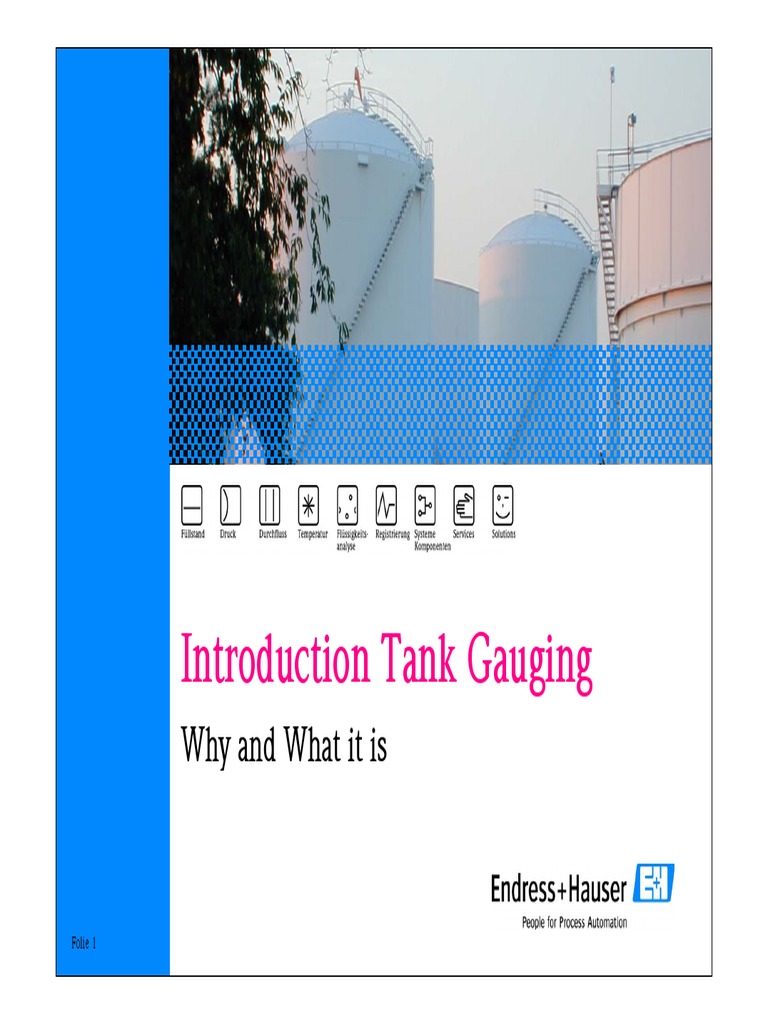 Introduction Tank Gauging - Endress+Hauser | PDF | Tanks | Computing And Information Technology