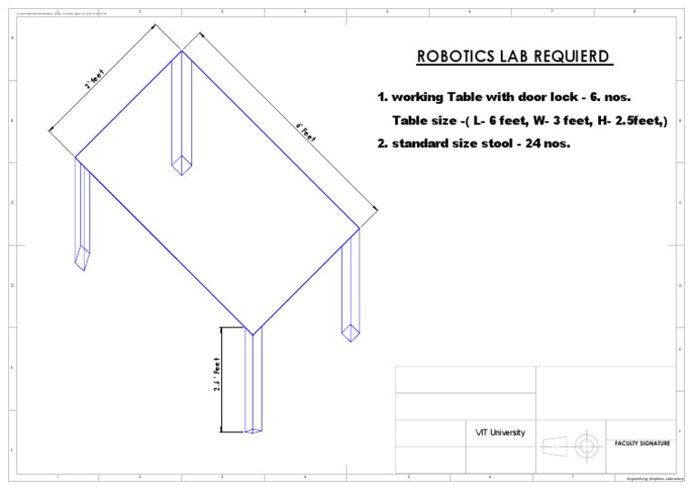 Robotics Lab Furniture Requirements | PDF