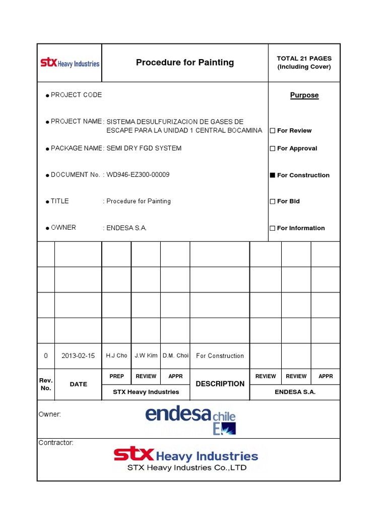 Painting Procedure for FGD System | PDF | Galvanization | Paint