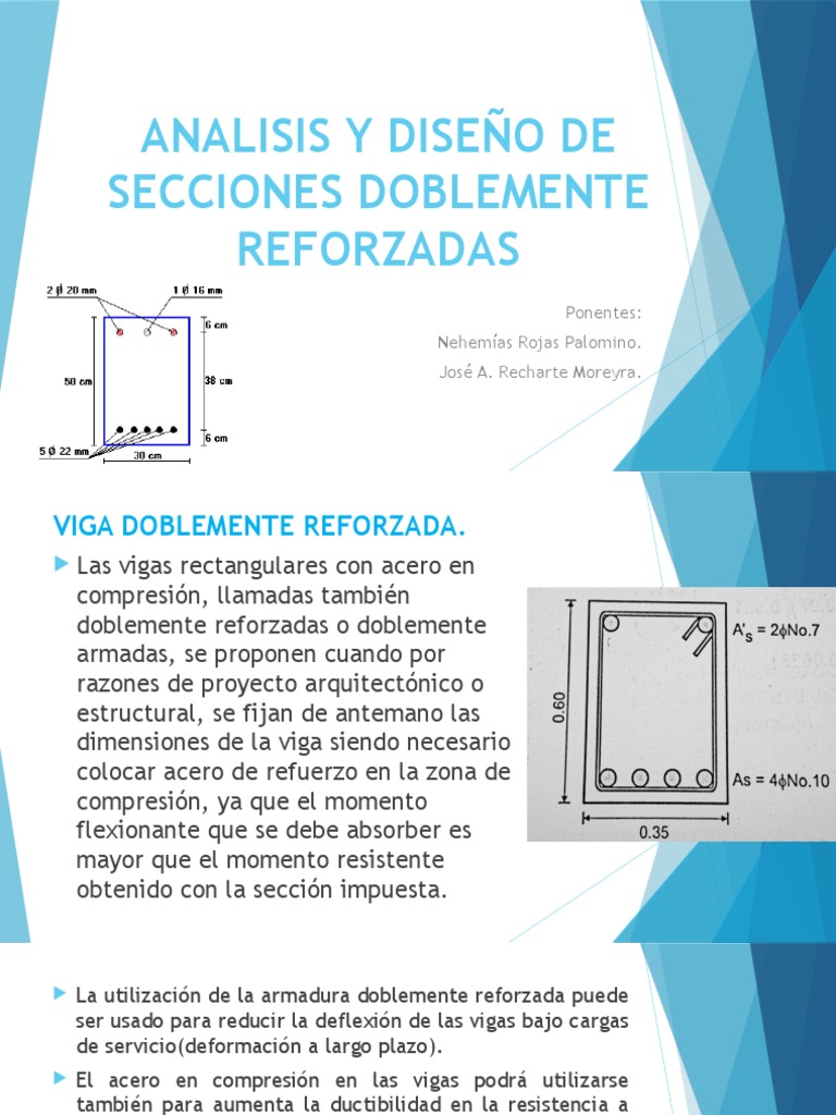 Vigas Doblemente Reforzadas Expo | PDF | Acero | Materiales