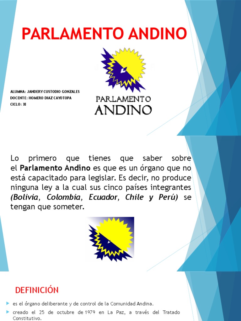 Qué es el Parlamento Andino | PDF | Comunidad andina | Esfera pública