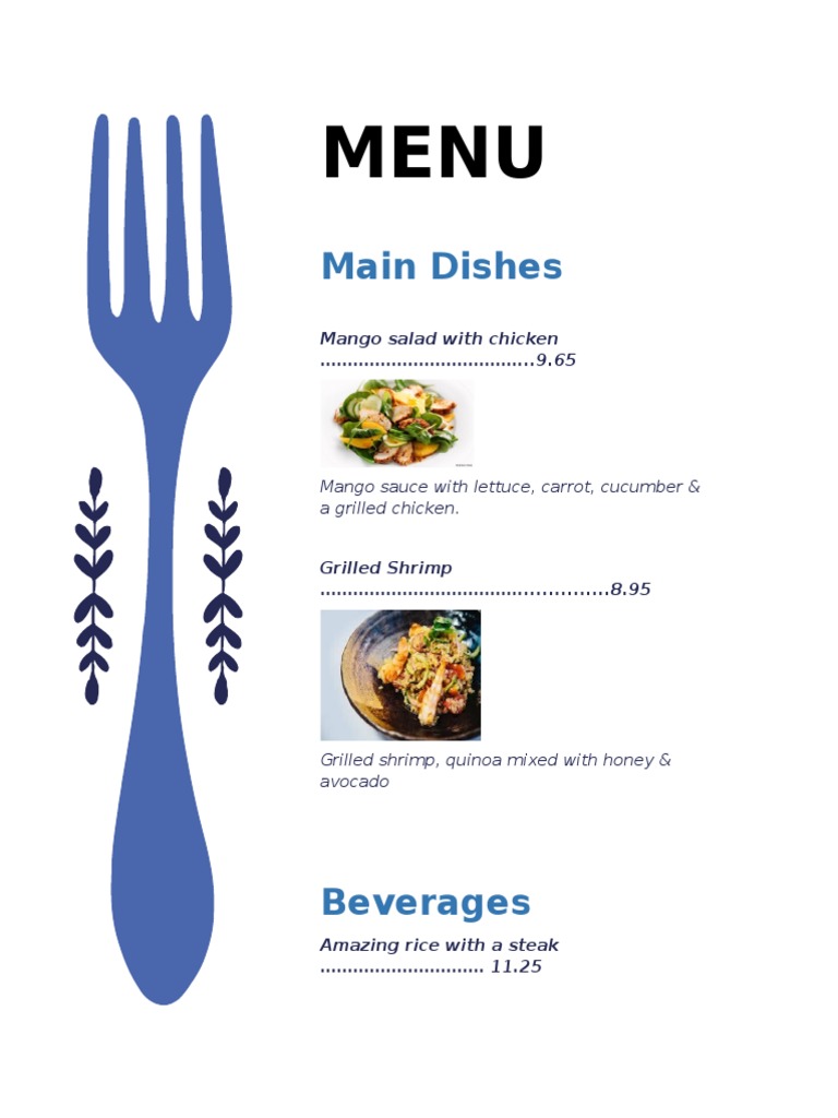 Delicious Menu: Main Dishes & Desserts | PDF | Science & Mathematics