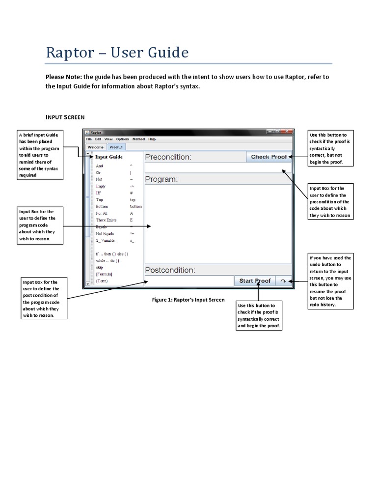 Raptor - User Guide: Please Note: The Guide Has Been Produced With The ...