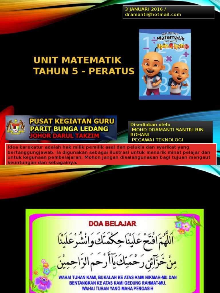 Panduan Peratus untuk Pelajar Tahun 5 | PDF