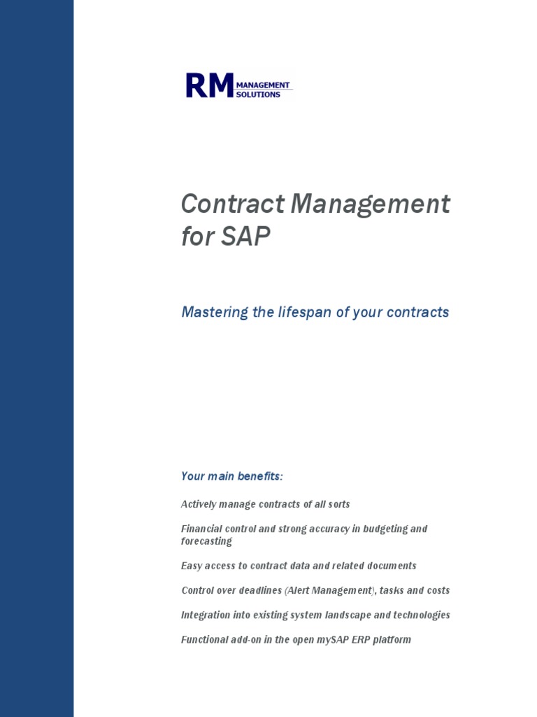 Contract Management SAP | Sap Se | Image Scanner