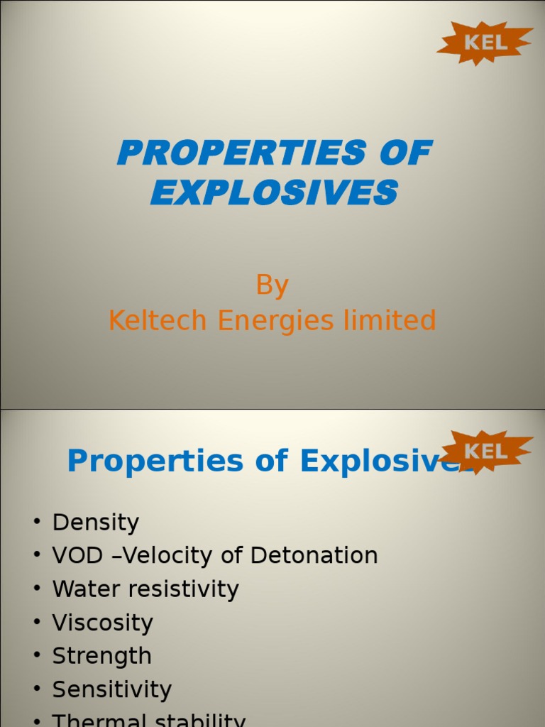 Properties of Explosives | Explosive Material | Chemistry