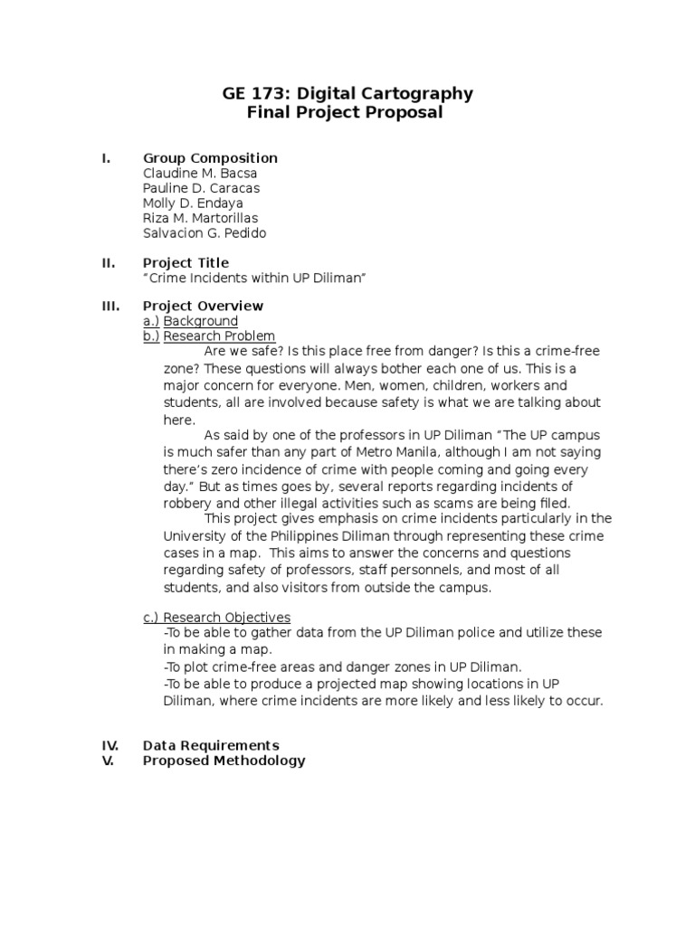 GE 173 Project Proposal | PDF
